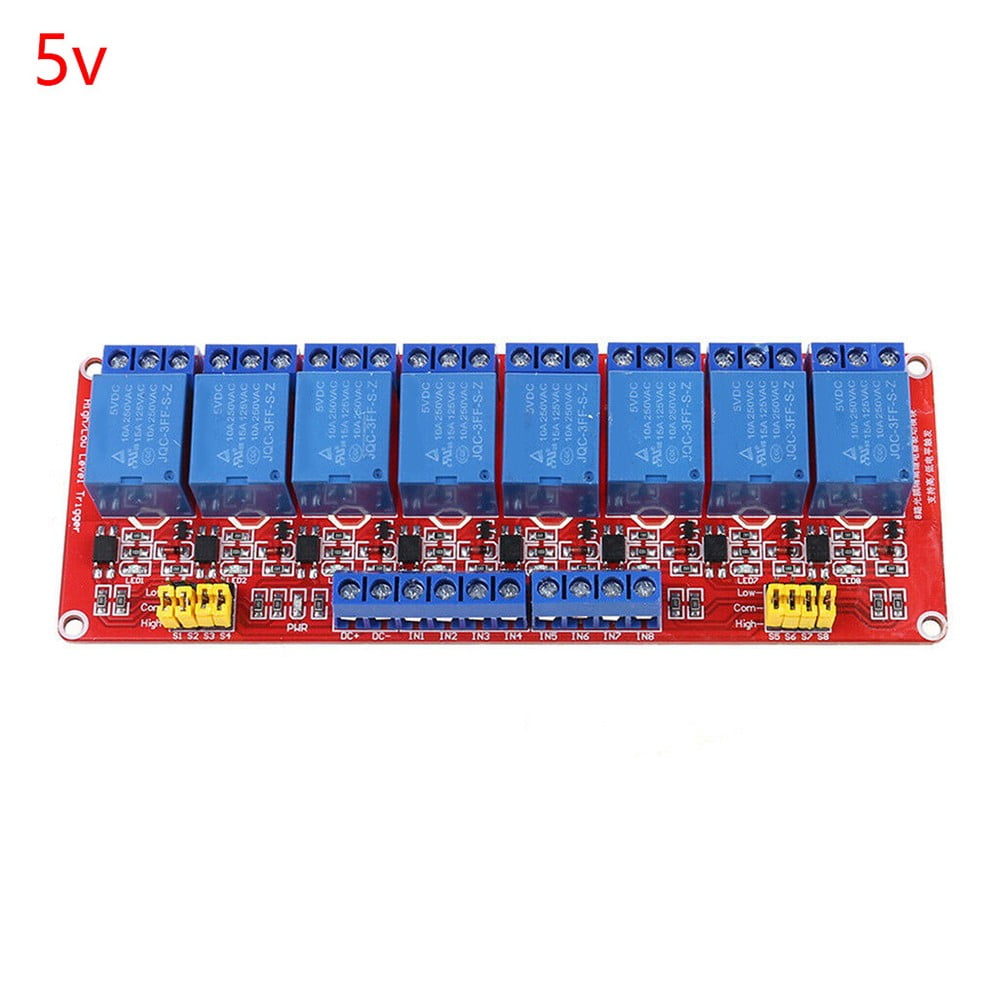 CAIJIEXI 1X 8Channel Relay Module High and Low Level Trigger Relay ...