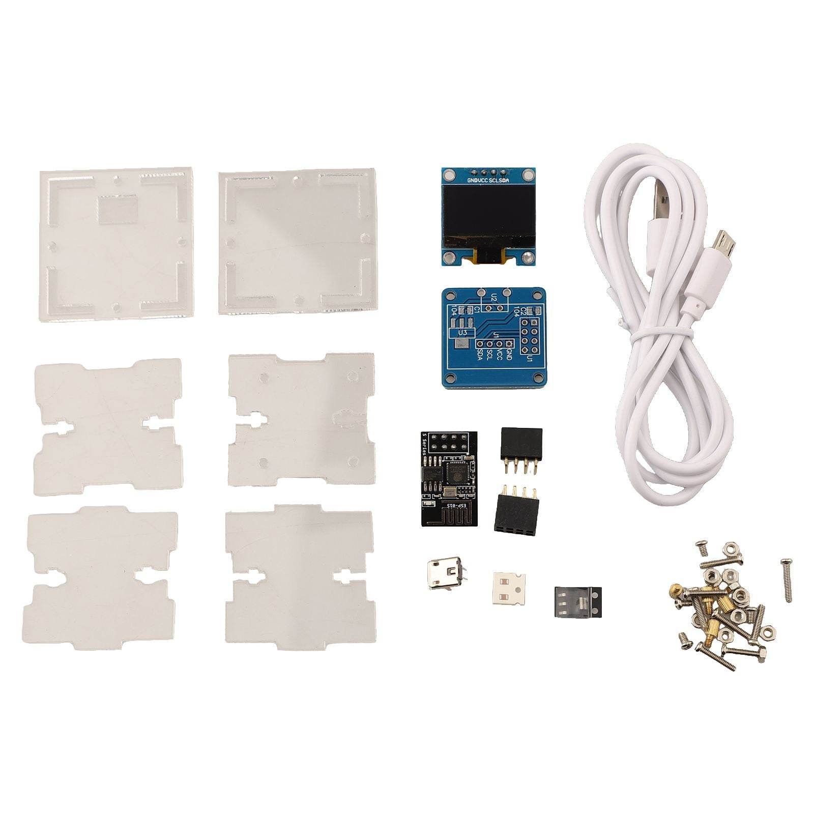 CAIJIEXI 1set DIY Mini Weather Station Kit with USB Power Supply ...