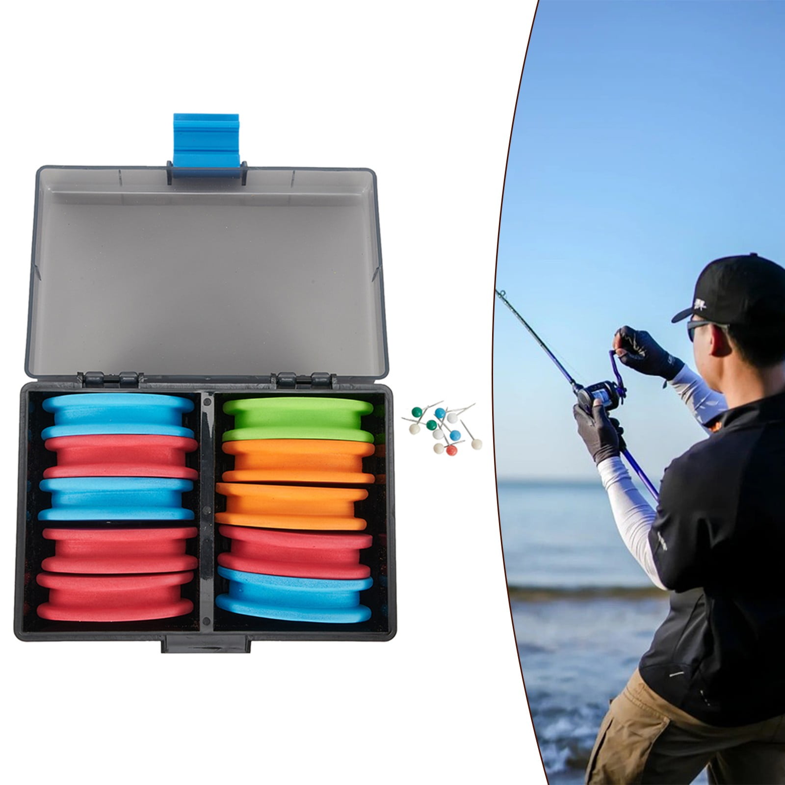 CAIJIEXI 20pcs EVA Foam Spools Carp Fishing Rig Winders Line Leader ...