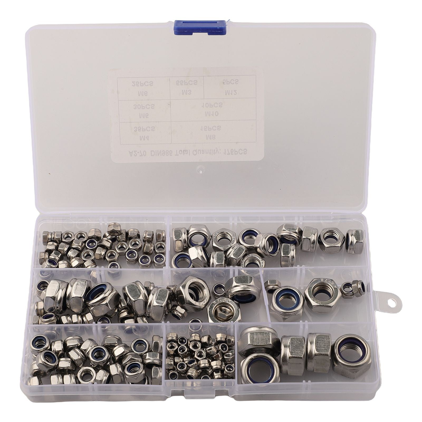 CAIJIEXI 304 Stainless Steel Nuts Metric Lock Nut Kit for Diy Projects ...