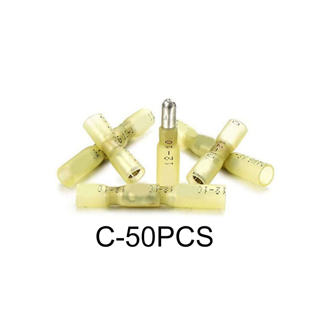 CAIJIEXI 50Pcs Heat Shrink Wire Terminal Insulated Wire Connector Cable ...