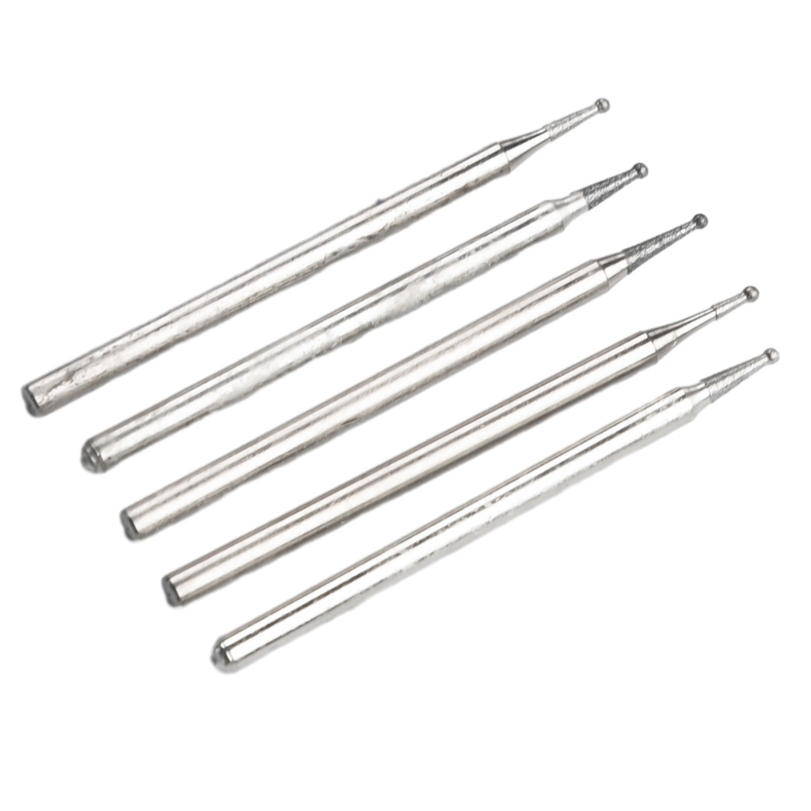 CAIJIEXI 5pcs 0.5mm-8mm Diamond Round Burr Drill Bit Cutting Grinding ...