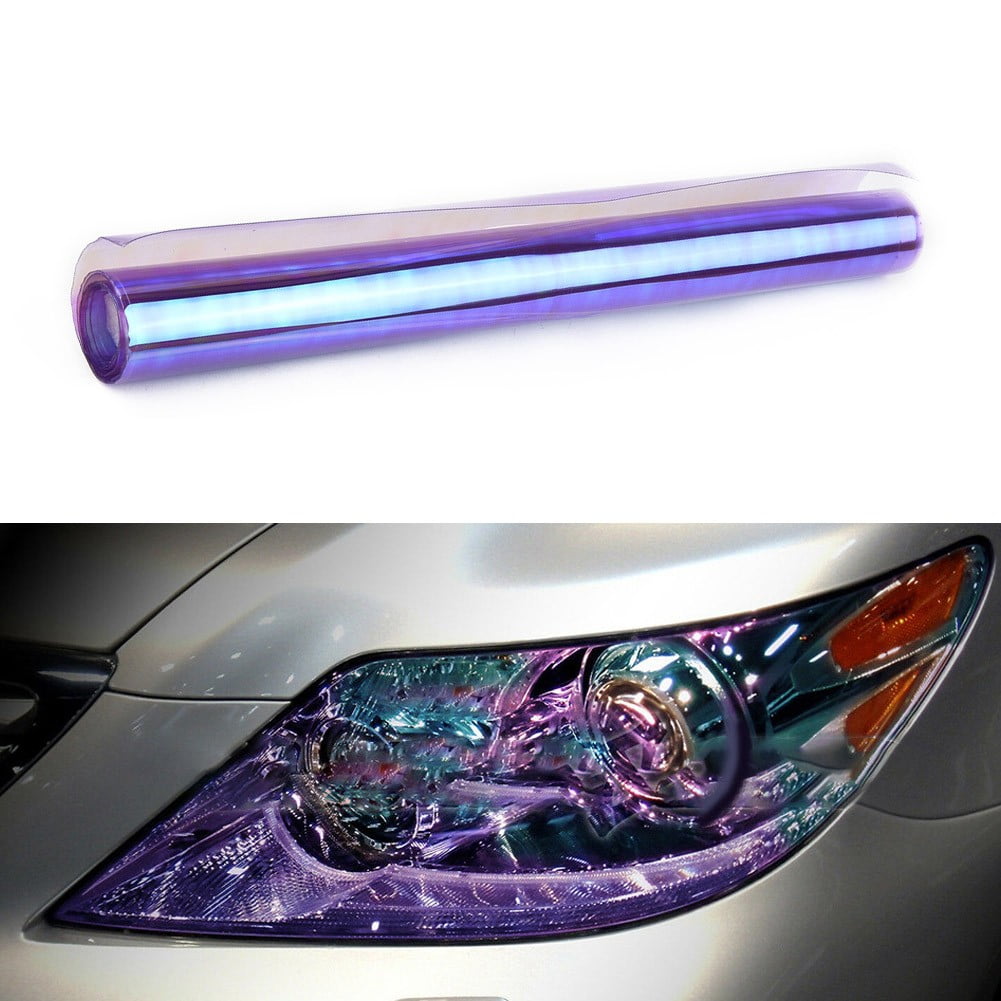 CAIJIEXI 60cm Purple Chameleon Neo Chrome Headlight Taillight Fog Gloss ...