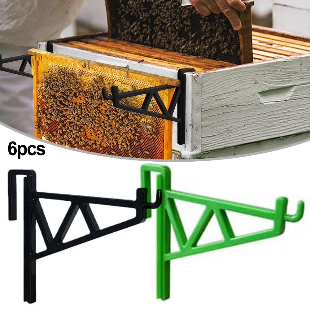 CAIJIEXI 6pcs Beekeeping Hive Stand Beehive Frame Holder Bracket Rack ...