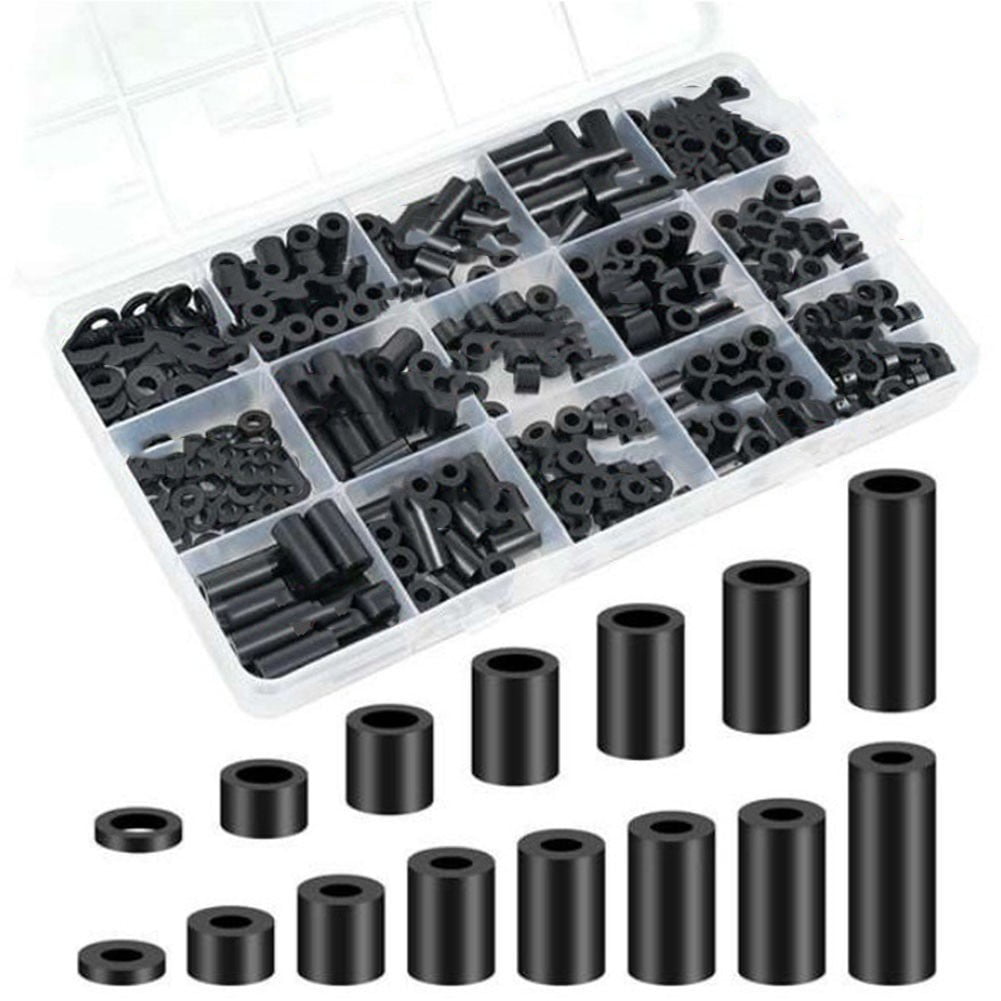 CAIJIEXI 90/150/345/360Pcs Boxed Straight Tube M6 M8 Double Pass Nylon ...