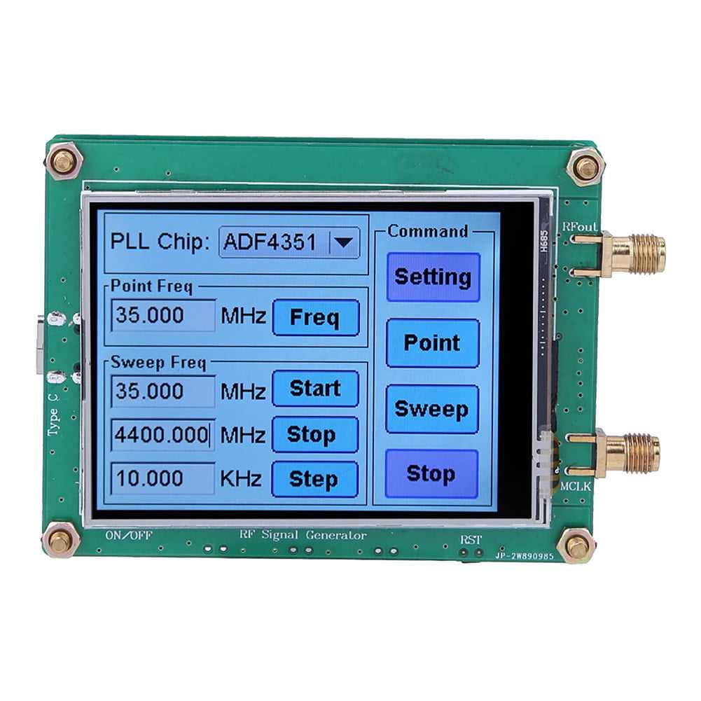 CAIJIEXI ADF4350/ADF4351 RF Generator Sweep Frequency Generator Touch ...