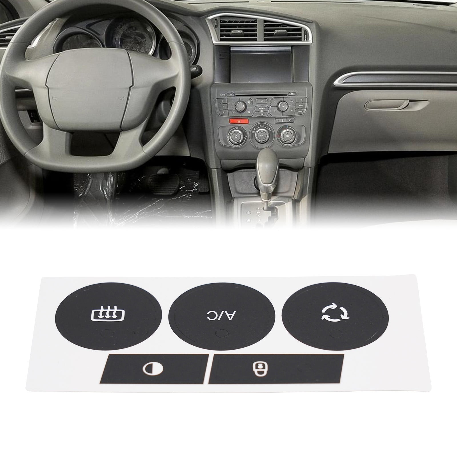 CAIJIEXI Ac Control Button Worn Repair Kit Decals Stickers for C4 2014 ...