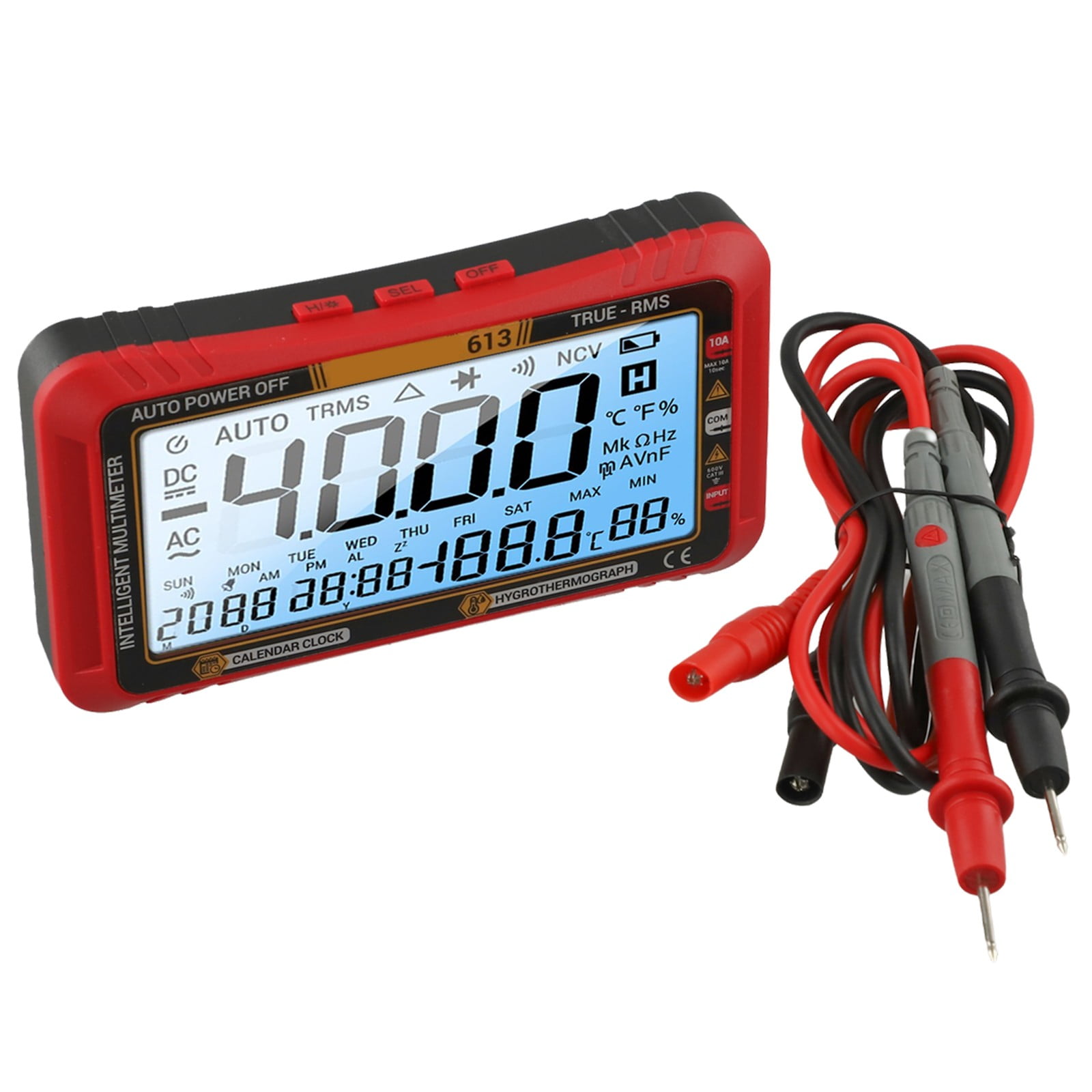 CAIJIEXI Autoranging Digital Multimeter with Large Display for Voltage ...