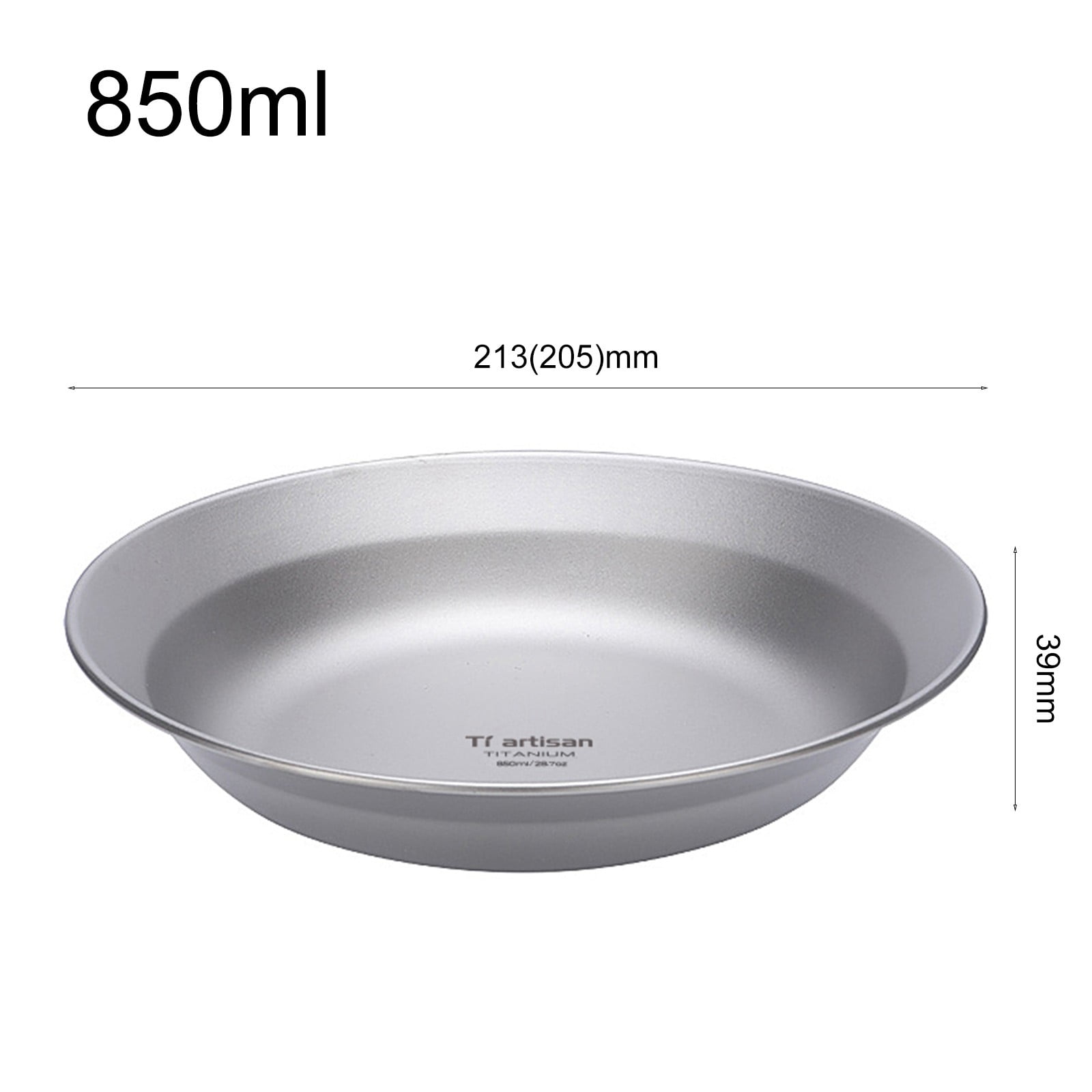 CAIJIEXI Camping Titanium Tableware Plate Bowl Dish Outdoor Tableware ...