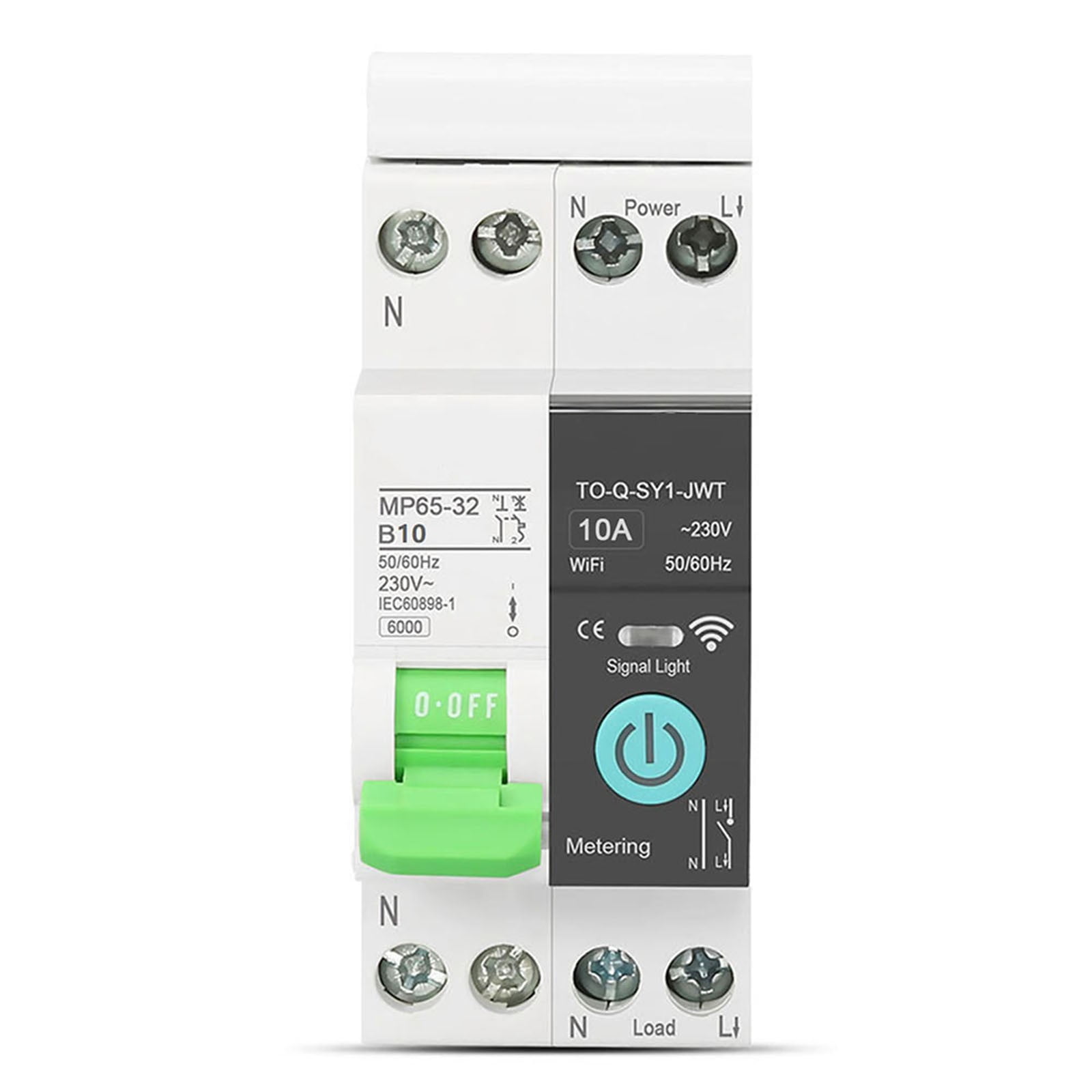 CAIJIEXI For Tuya Mcb Wifi Smart Circuit Breaker with Metering Din Rail ...