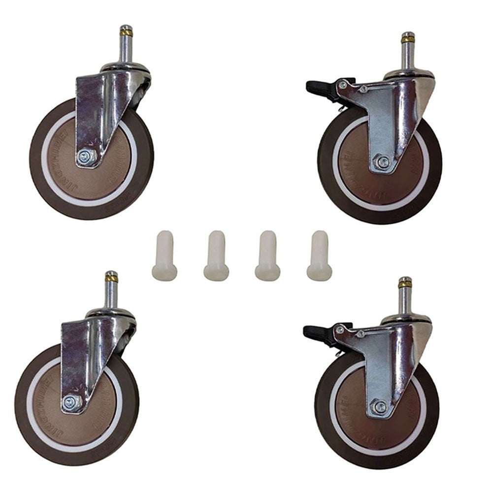 CAIJIEXI Heavy Duty 4 Inch Swivel Stem Caster Rubber Wheels 4pcs TPR ...