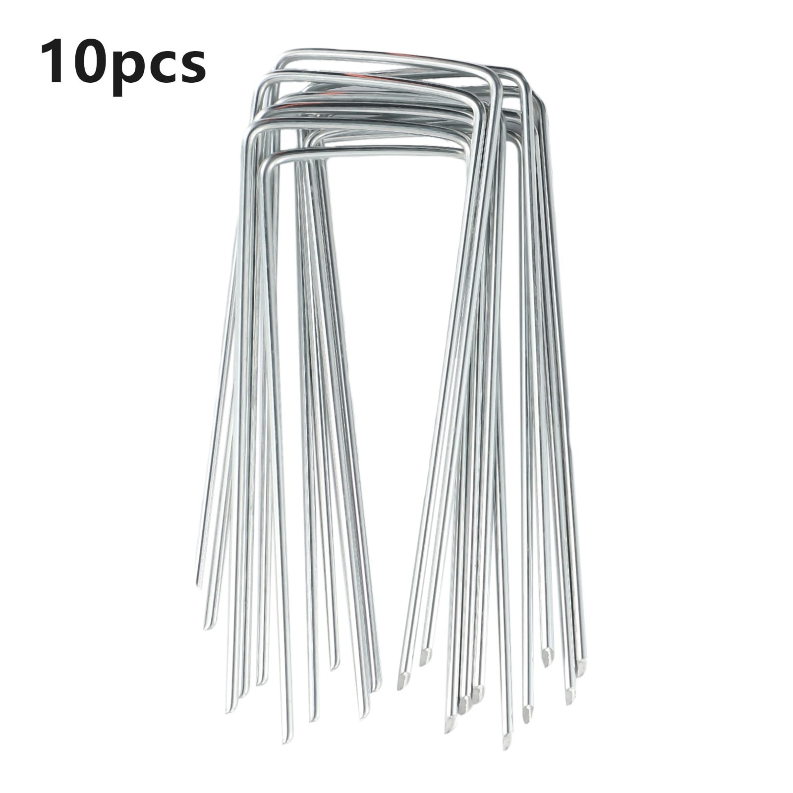 CAIJIEXI Heavy-Duty Metal Tent Stakes with Beveled Ends Set of 10 U ...