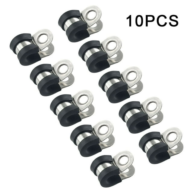 CAIJIEXI High Performance 10pcs Rubber Lined Hose Clamps Made of ...