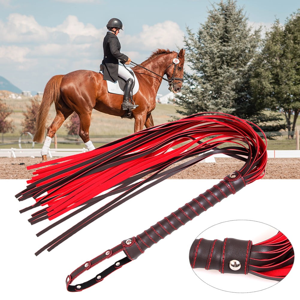 CAIJIEXI Horse Whip Artificial Leather for Horse Paddle Horse Riding ...
