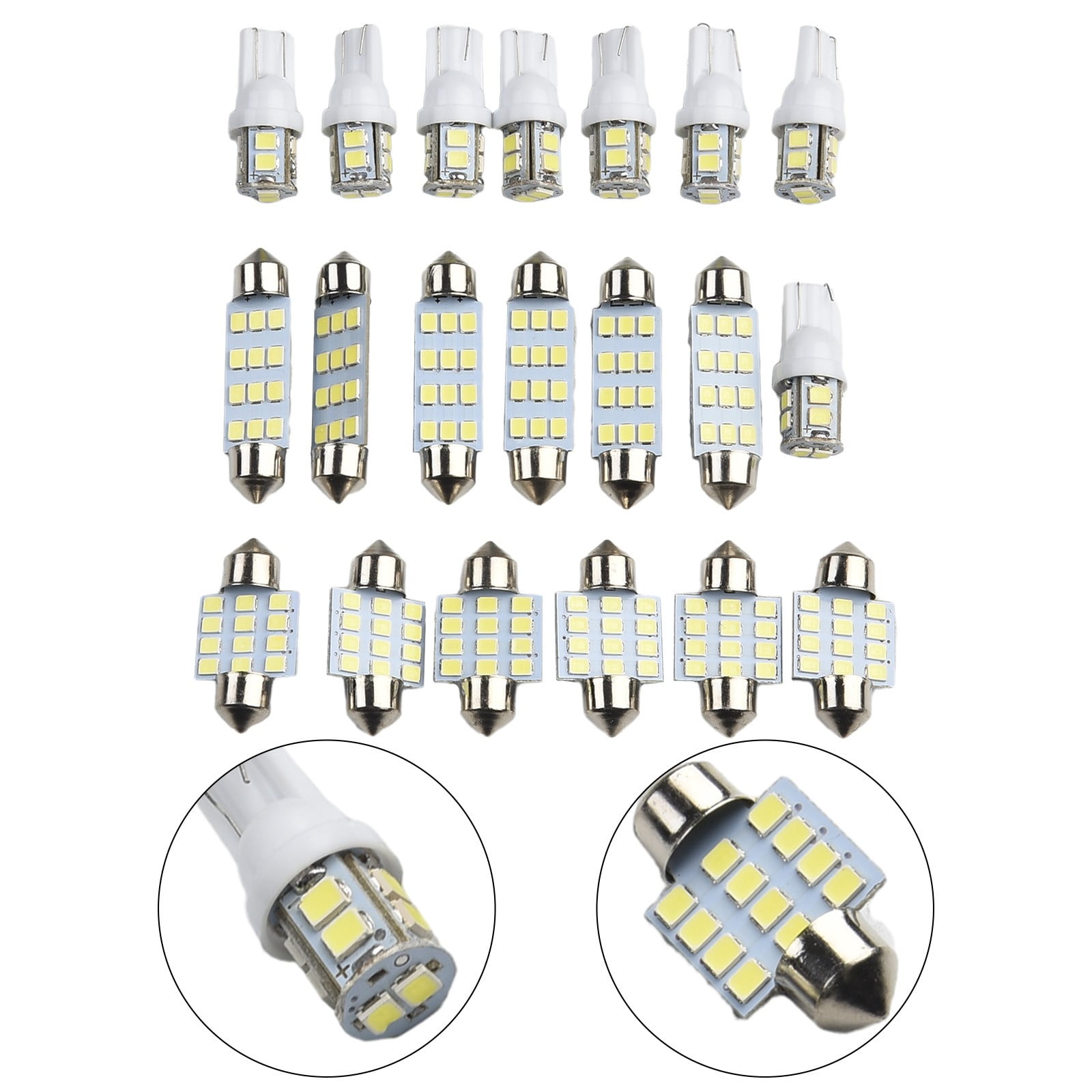 CAIJIEXI LED Lights Kit for Car Interior 20Pcs Dome License Plate Lamp ...