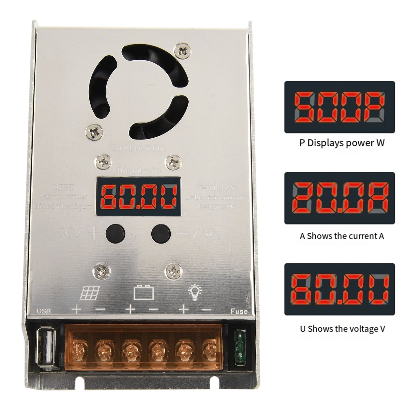 CAIJIEXI MPPT 600W Stepdown Solar Controller 18V-80V Input Charging ...