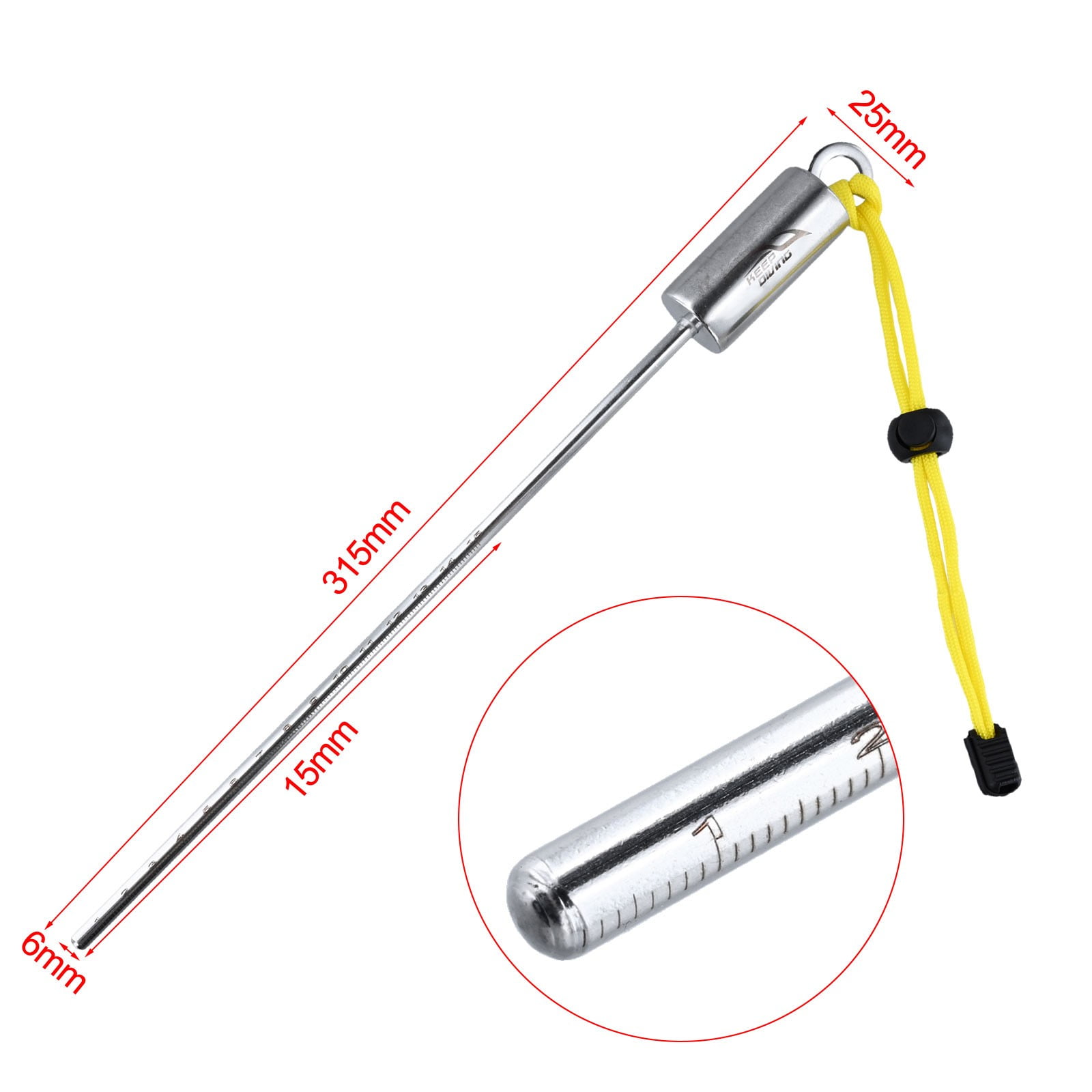 CAIJIEXI Practical Knocker Diving Stick Stainless Steel Stick Scuba ...