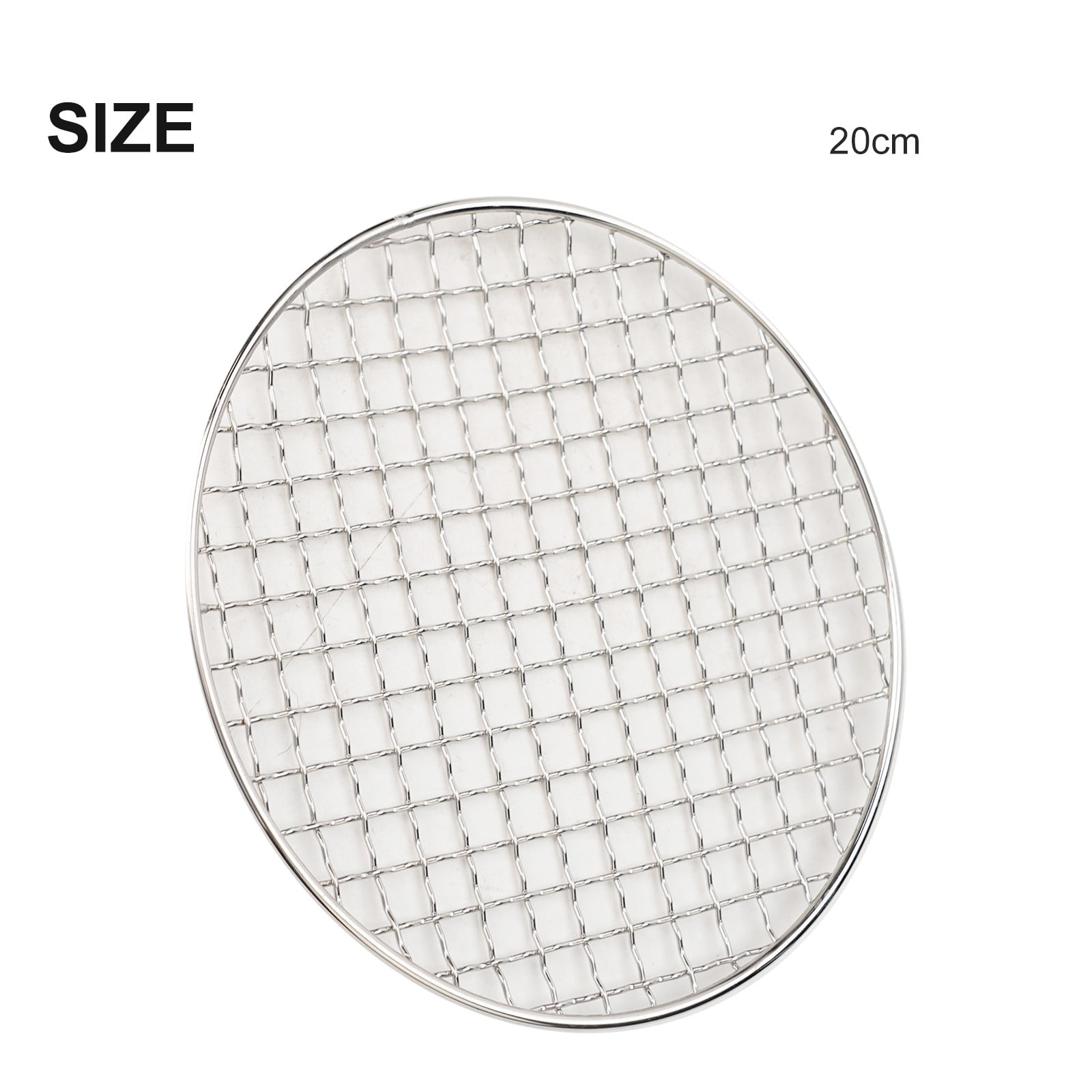 CAIJIEXI Round Cooking Grid Stainless Steel BBQ Net Mirror Polished Non ...