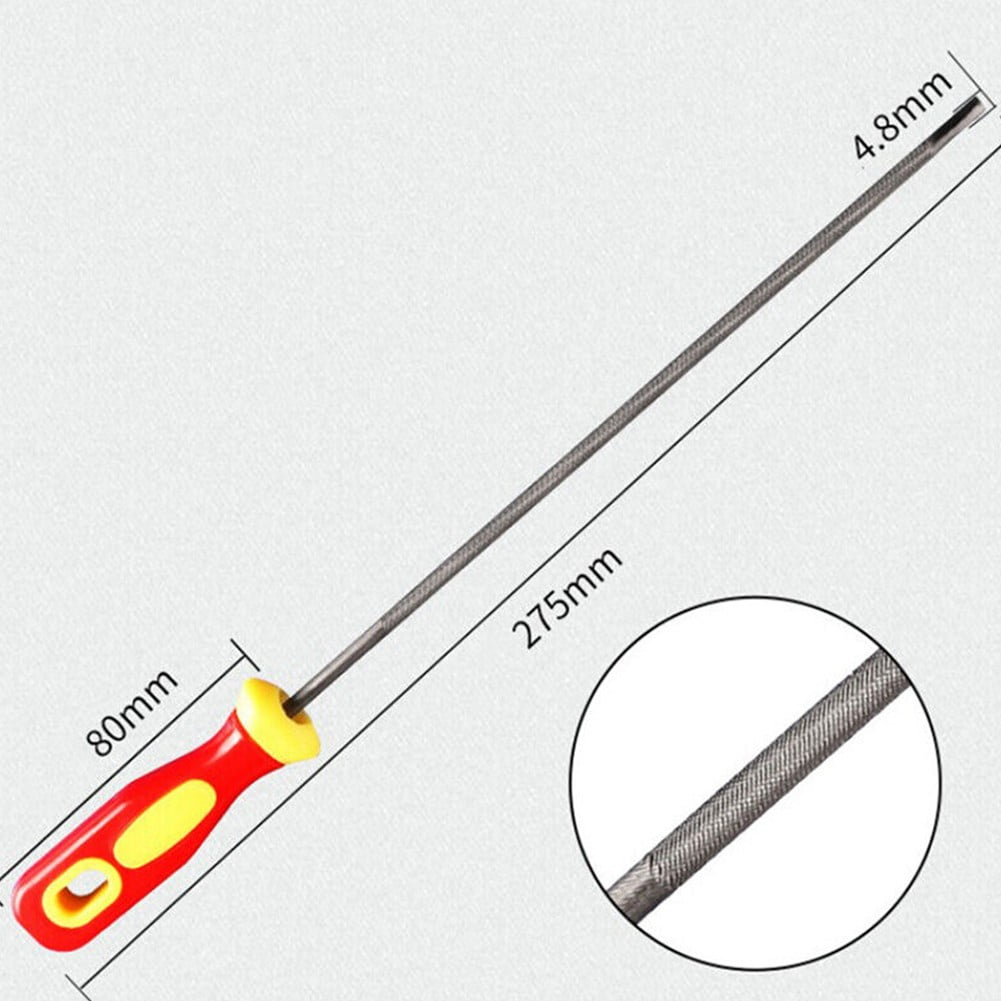CAIJIEXI Round High Carbon Steel Chainsaw File 11.22in Sharpening ...