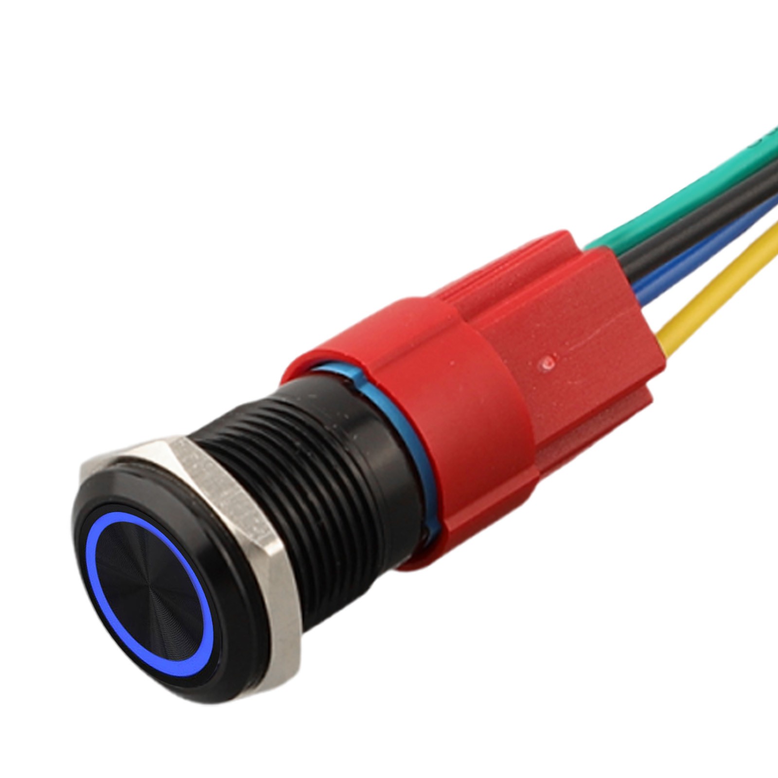 CAIJIEXI Self Locking Rese LED Light Metal Latching Push Button Switch ...