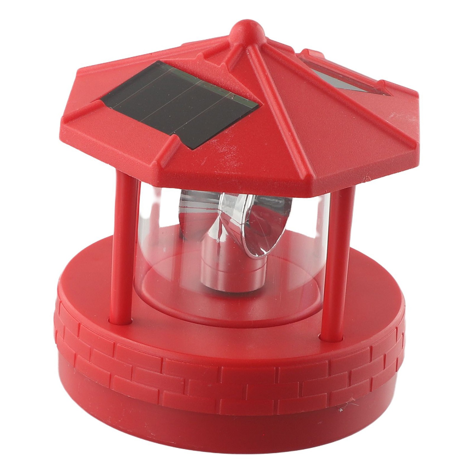 CAIJIEXI Solar Rotating Lighthouse LED Solar Lights 360-degree Rotating ...