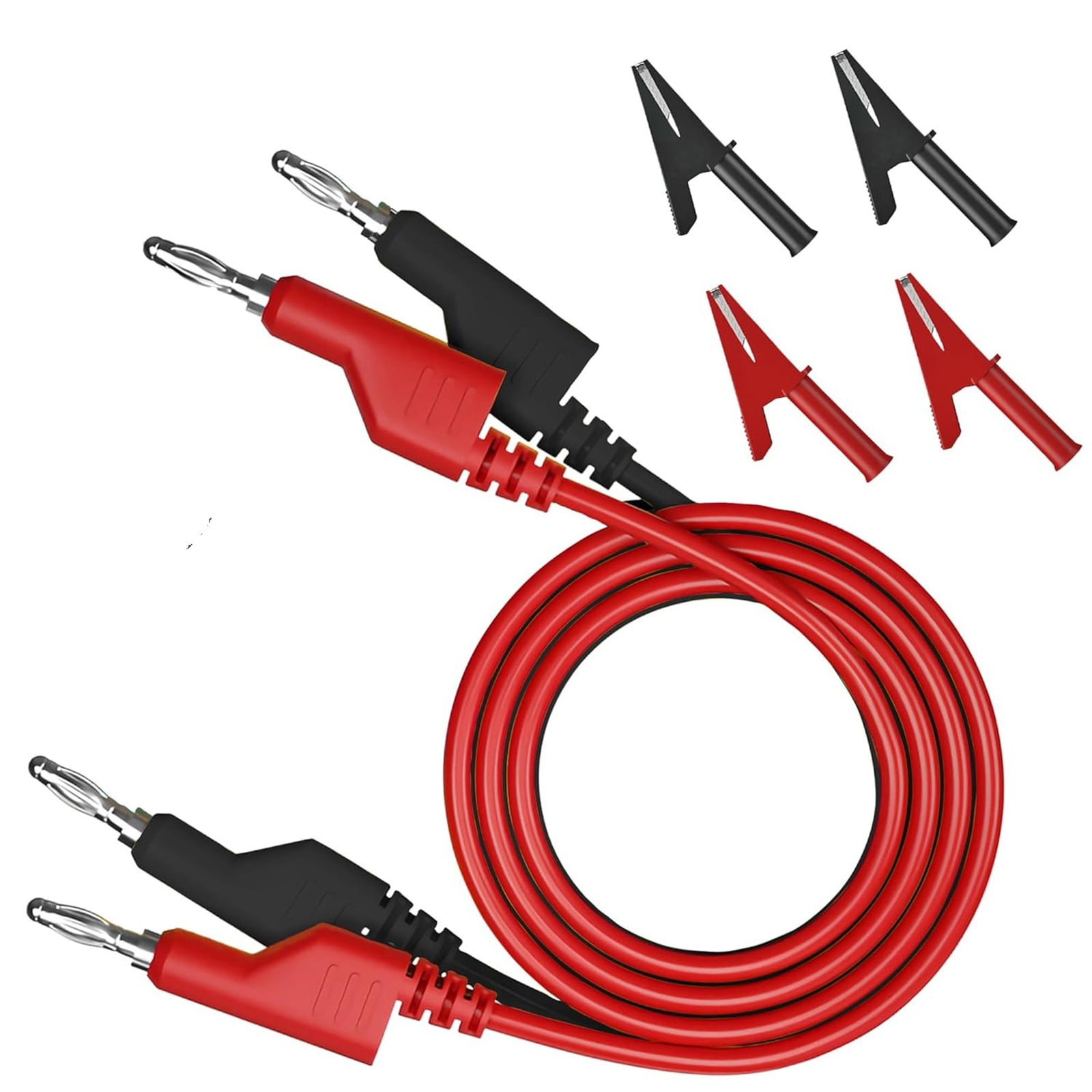 CAIJIEXI Test Cable Set of 6 with Flexible Wires and Crocodile Clips ...