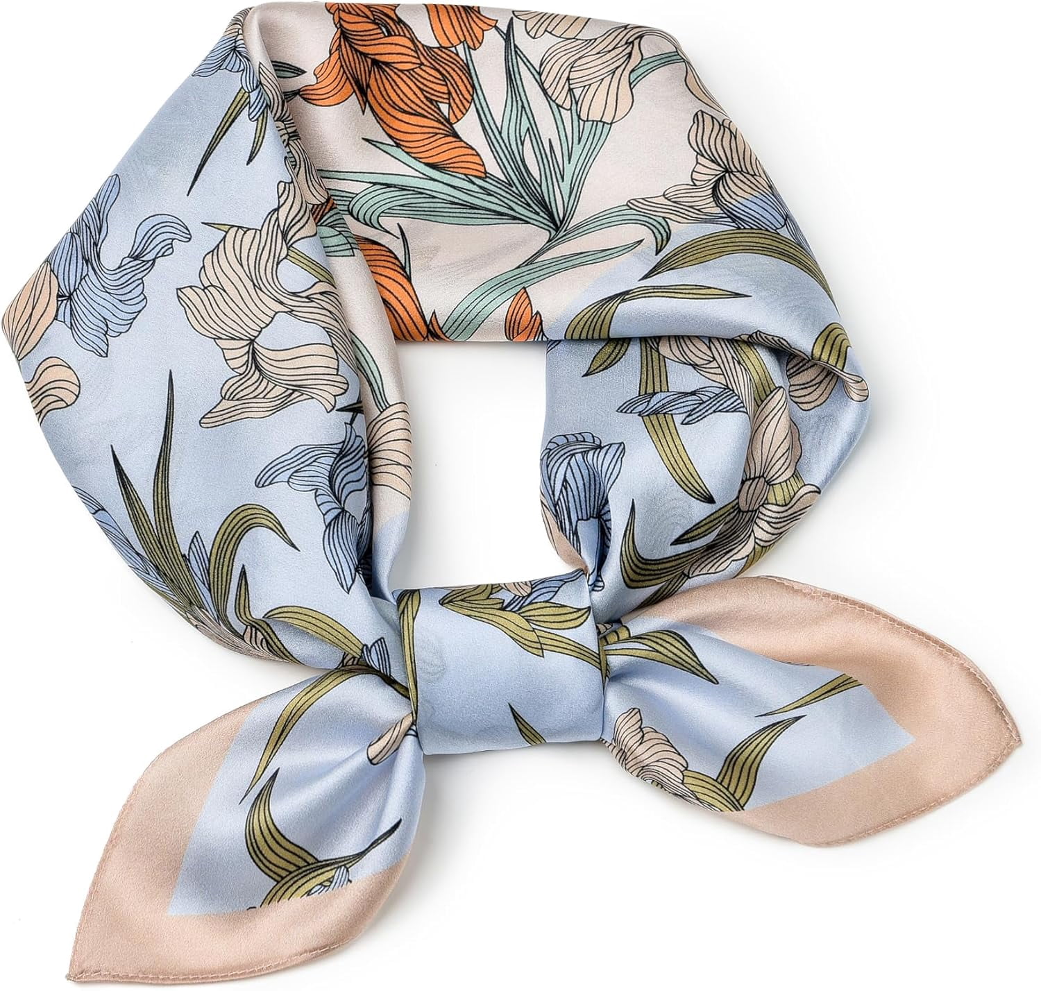 CAILDANL 100% Pure Mulberry Silk Scarf 27"'x27(in) Square Scarf Head ...