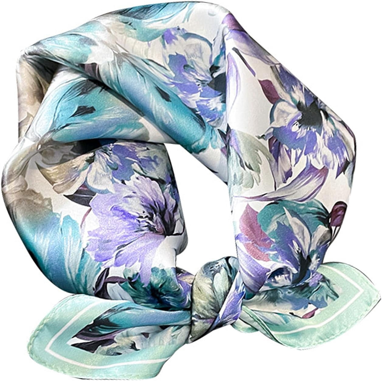CAILDANL 100% Real Mulberry Silk Women Small Square Neck Scarfs 21 ...