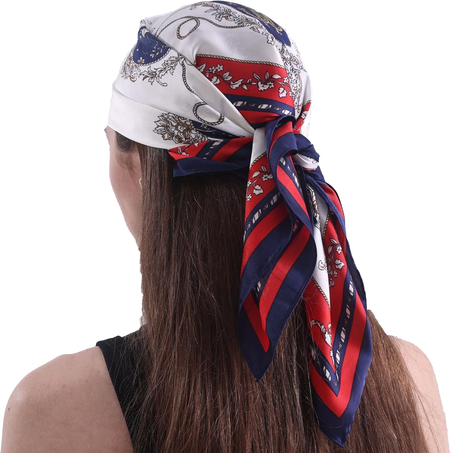 CAILDANL 27.5" Head Scarf for Women Silk Like Satin Bandana for Hair ...