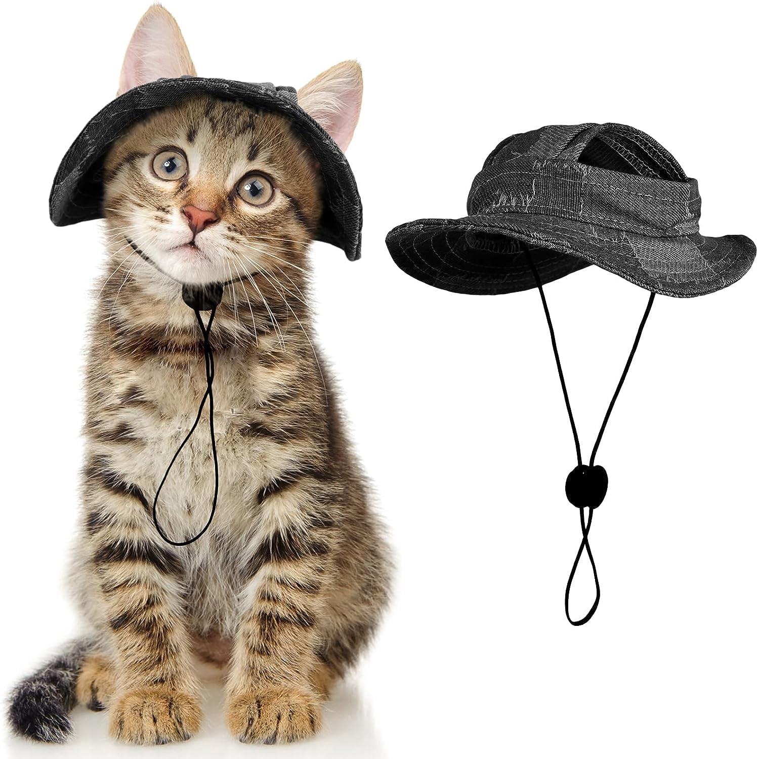 CAILDANL Cat Hats for Cats Only, Cat Cowboy Hats with Ear Holes Tiny ...
