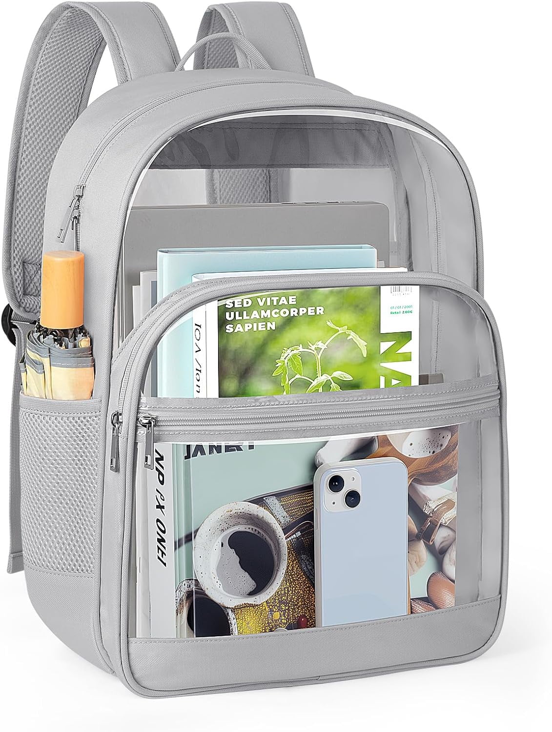 CAILDANL Clear Backpack, Heavy Duty Transparent Bookbag for School ...