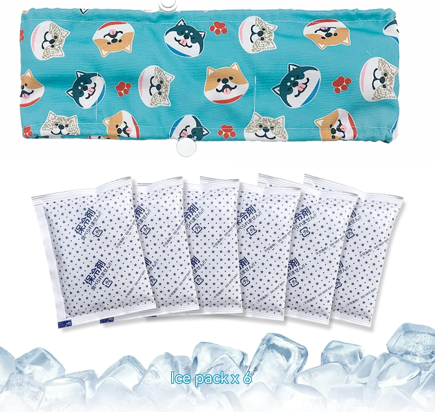 CAILDANL Dog Cooling Bandana Collar with Recyclable Ice Packs ...