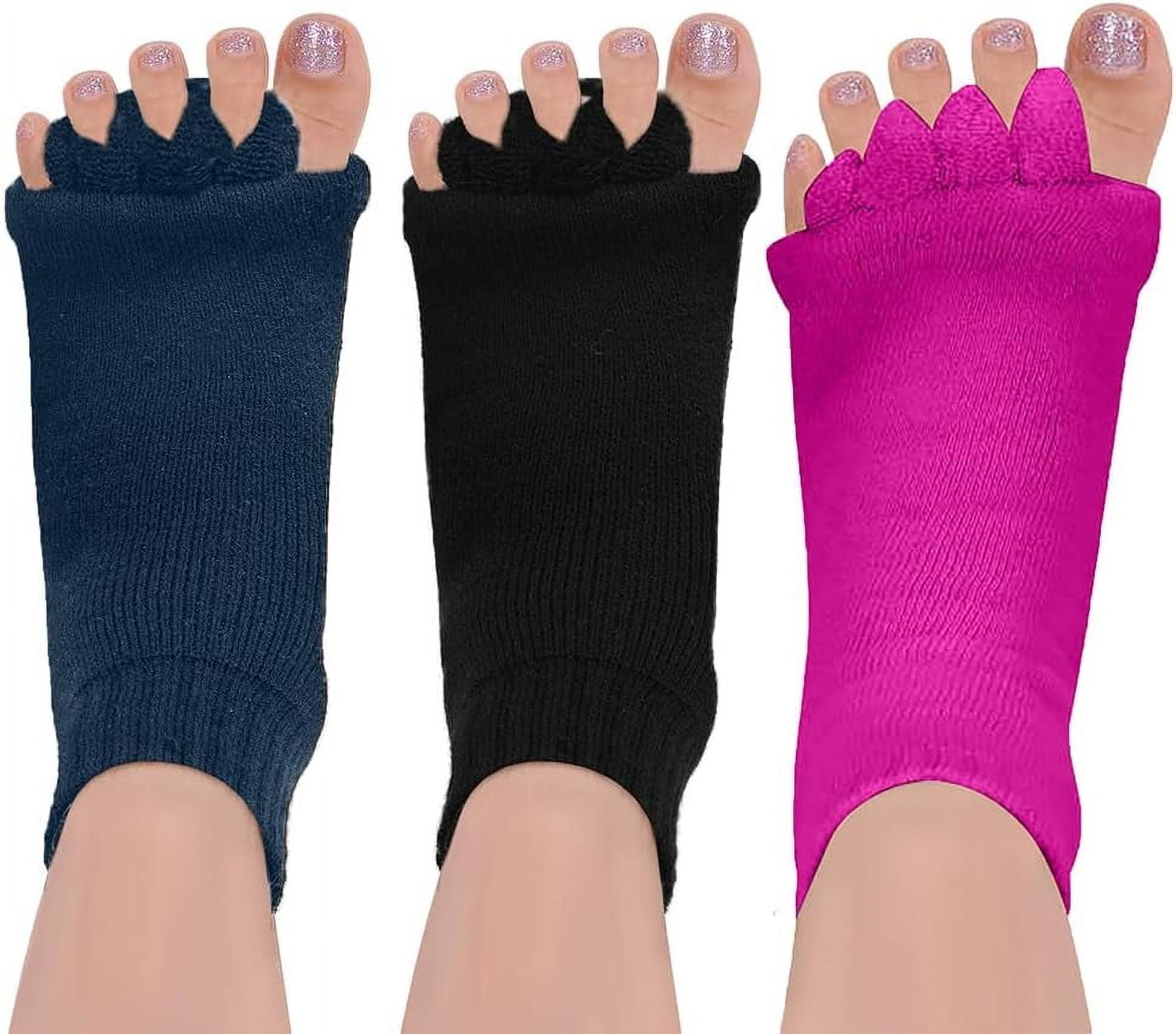 CAILDANL Five Toe Separator Socks for Men Yoga Foot Alignment Socks ...