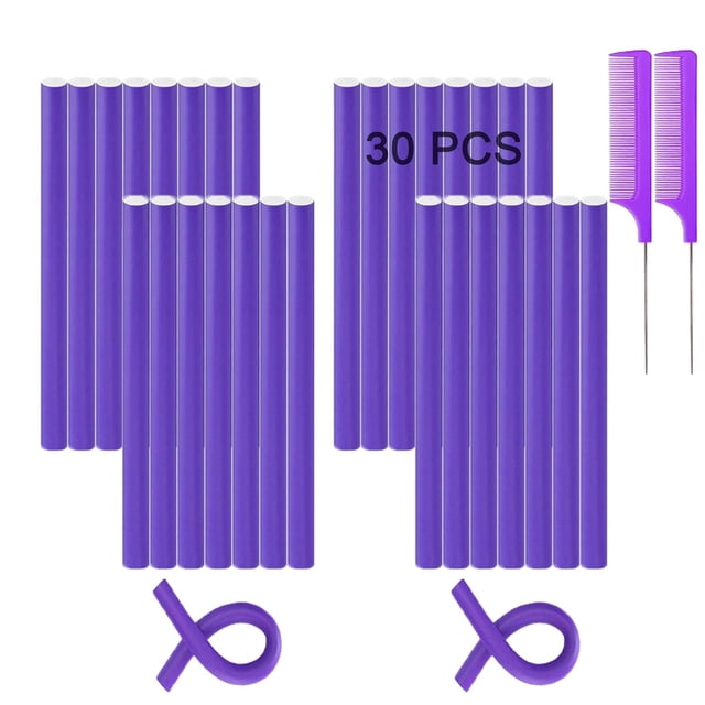 CAILDANL Flexible Curling Rods, 30Pcs Twist Foam Rollers for Long and ...