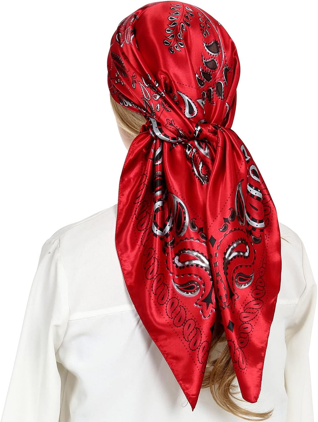 CAILDANL Head Scarf for Women Like Silk Satin Scarf for Hair Wrapping ...