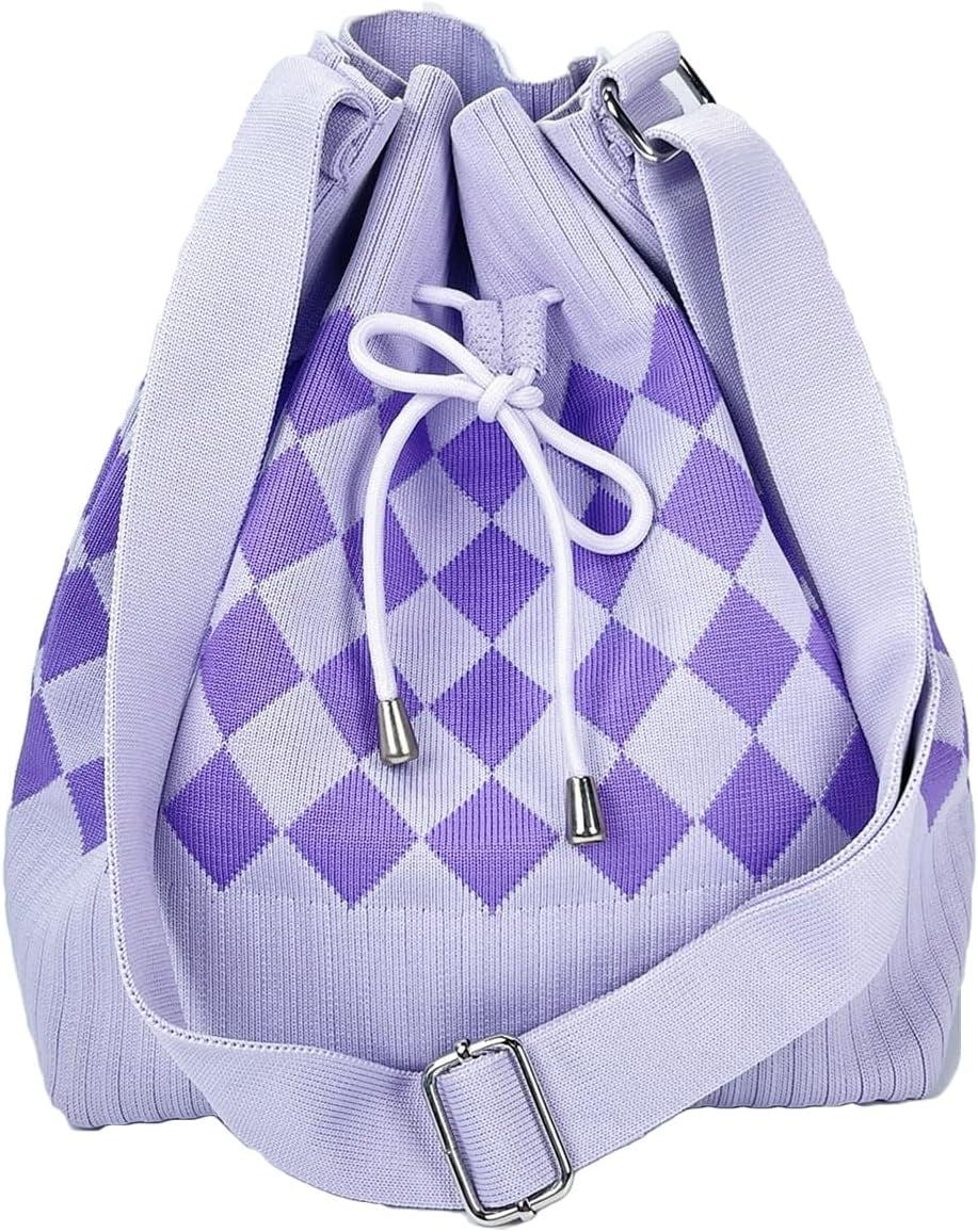 CAILDANL Knit Bucket Bag Women 2025 Trendy Spring Crochet Knitted ...