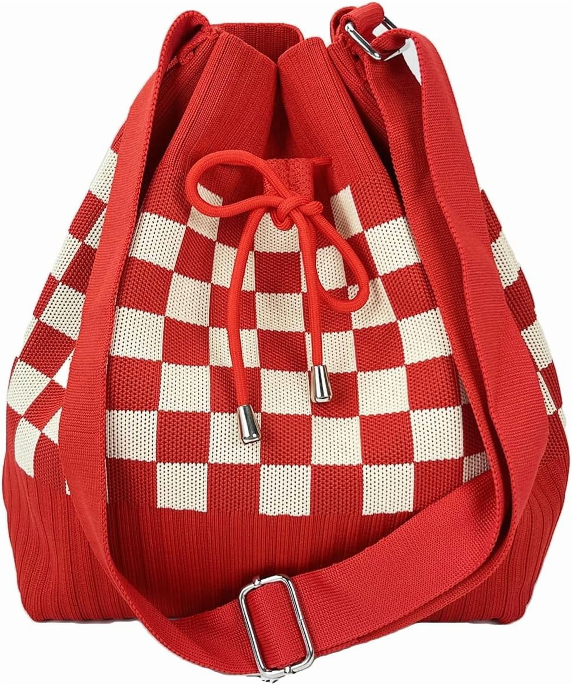 CAILDANL Knit Bucket Bag Women 2025 Trendy Spring Crochet Knitted ...