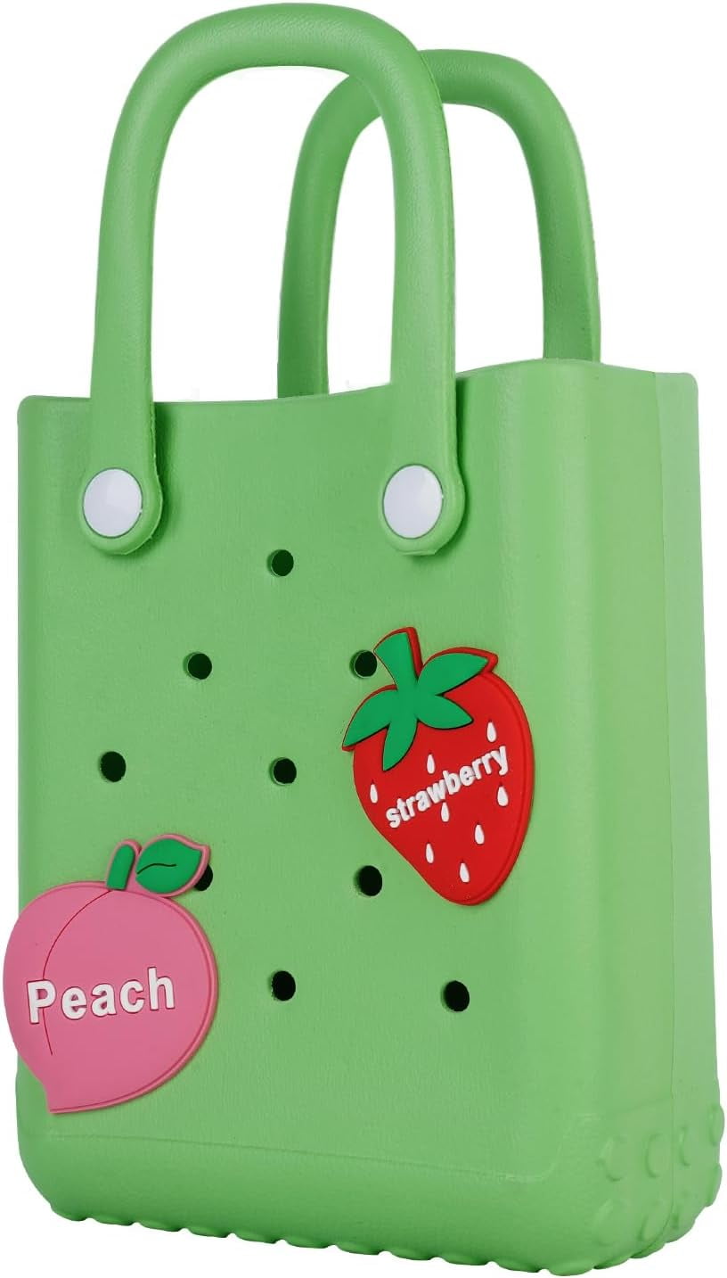 CAILDANL Mini Beach Rubber Tote Bag - Small Waterproof Bitty Washable ...