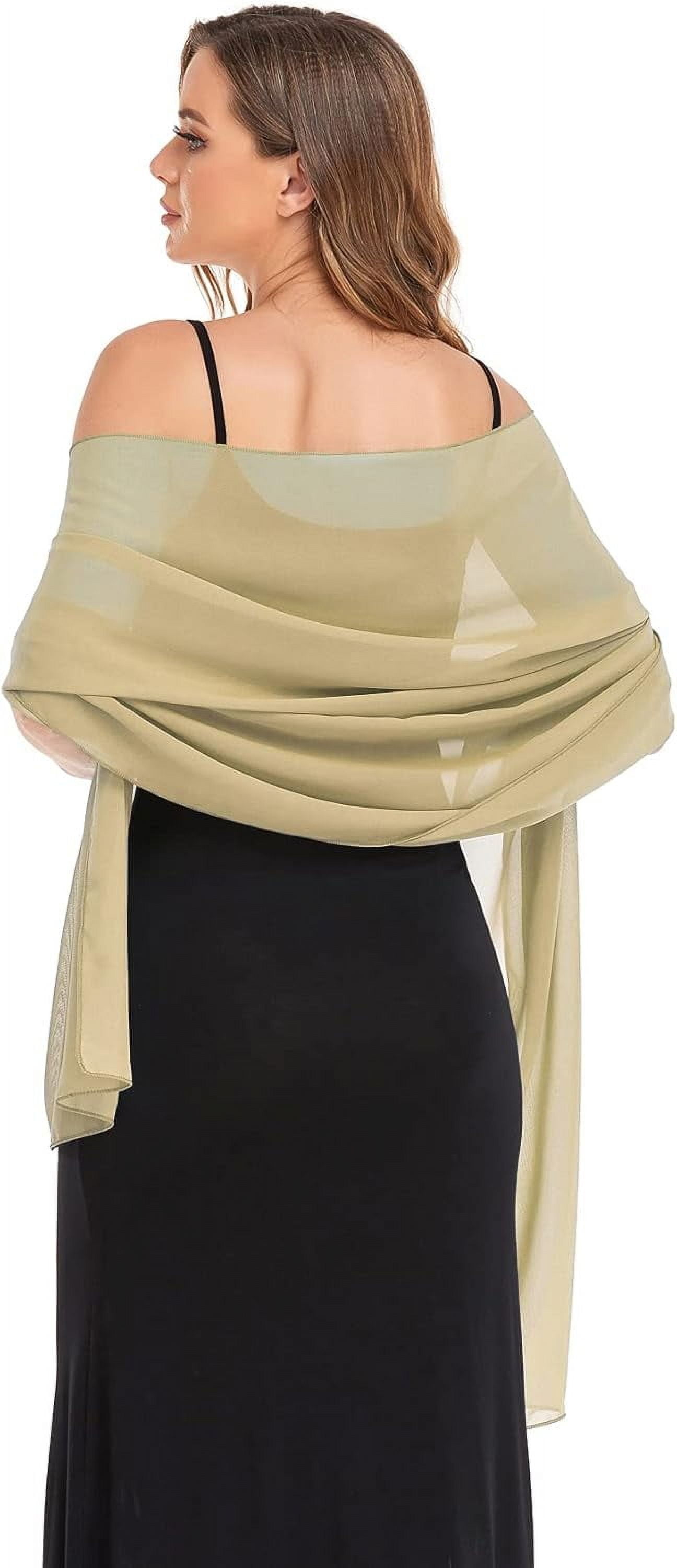 CAILDANL Shawls and Wraps for Evening Dresses Sheer Chiffon Women ...
