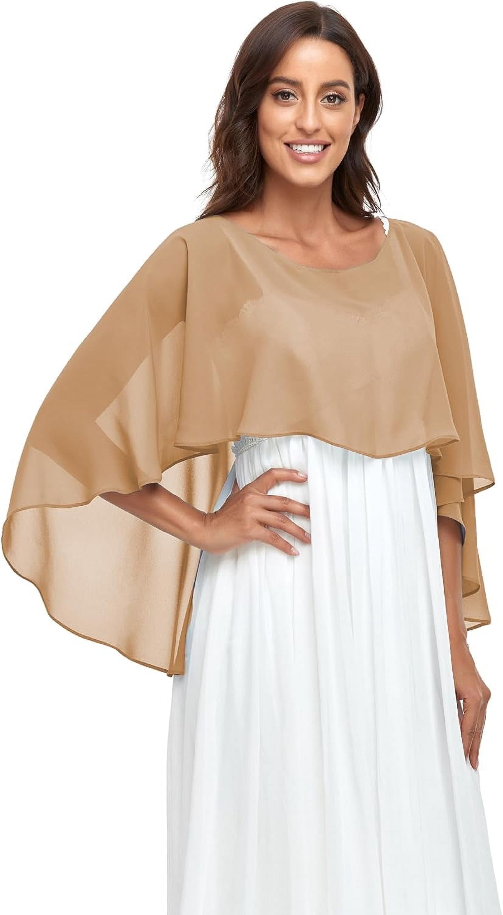 CAILDANL Sheer Shawls and Wraps for Evening Dresses Chiffon Capes for ...