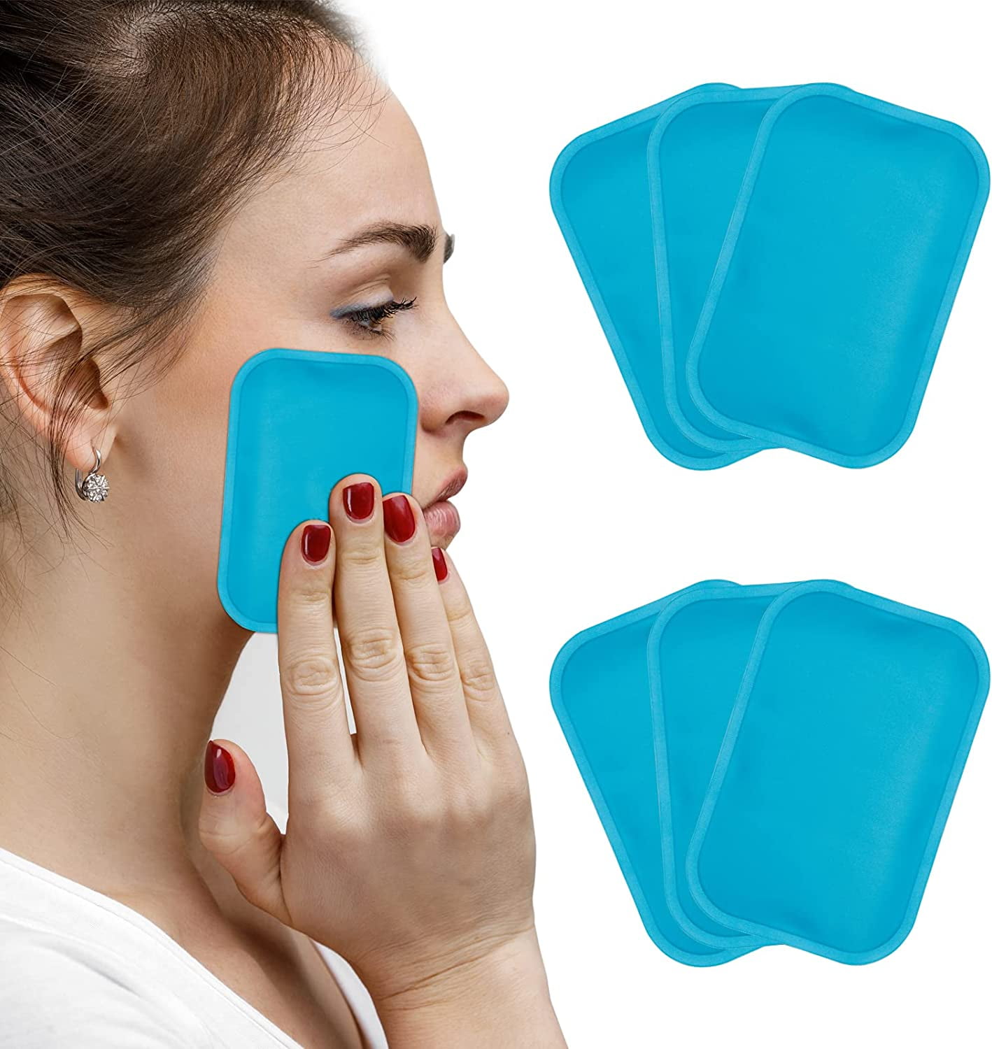 CAILDANL Small Ice Packs, 6 Packs,Reusable Mini Gel Cold Packs for ...