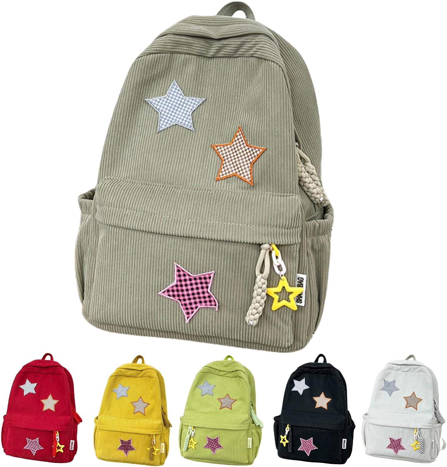 CAILDANL Star Backpack Kawaii Large Capacity Aesthetic Rucksack Cute ...