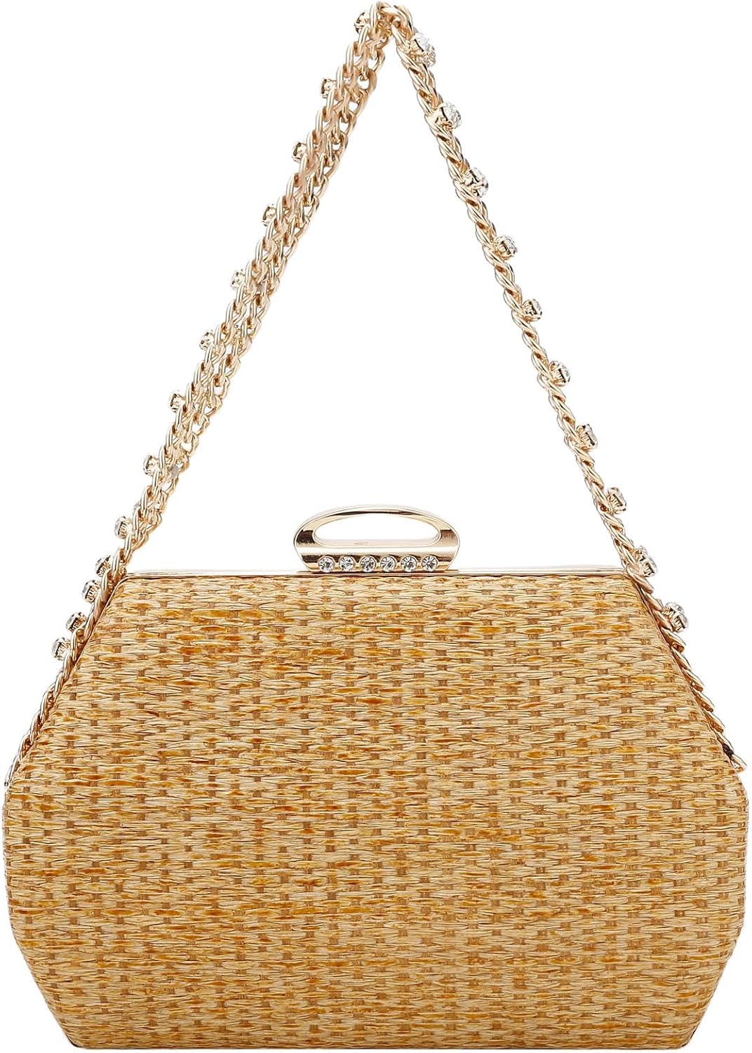 CAILDANL Straw Clutch Purses for Women Summer Trendy Rattan Beach Bags ...
