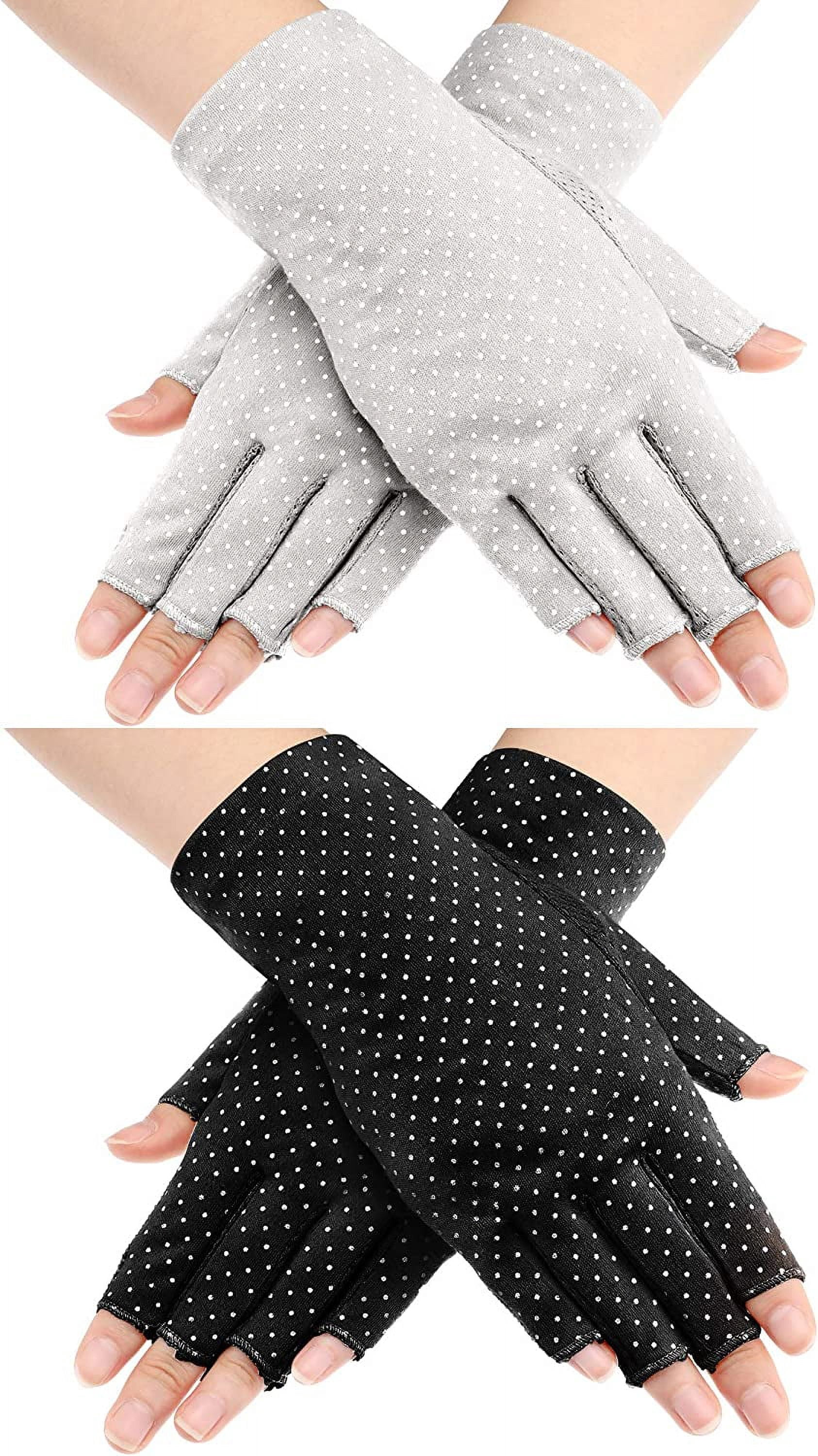 CAILDANL Sun Gloves for Women UV Protection Fingerless Non Slip ...