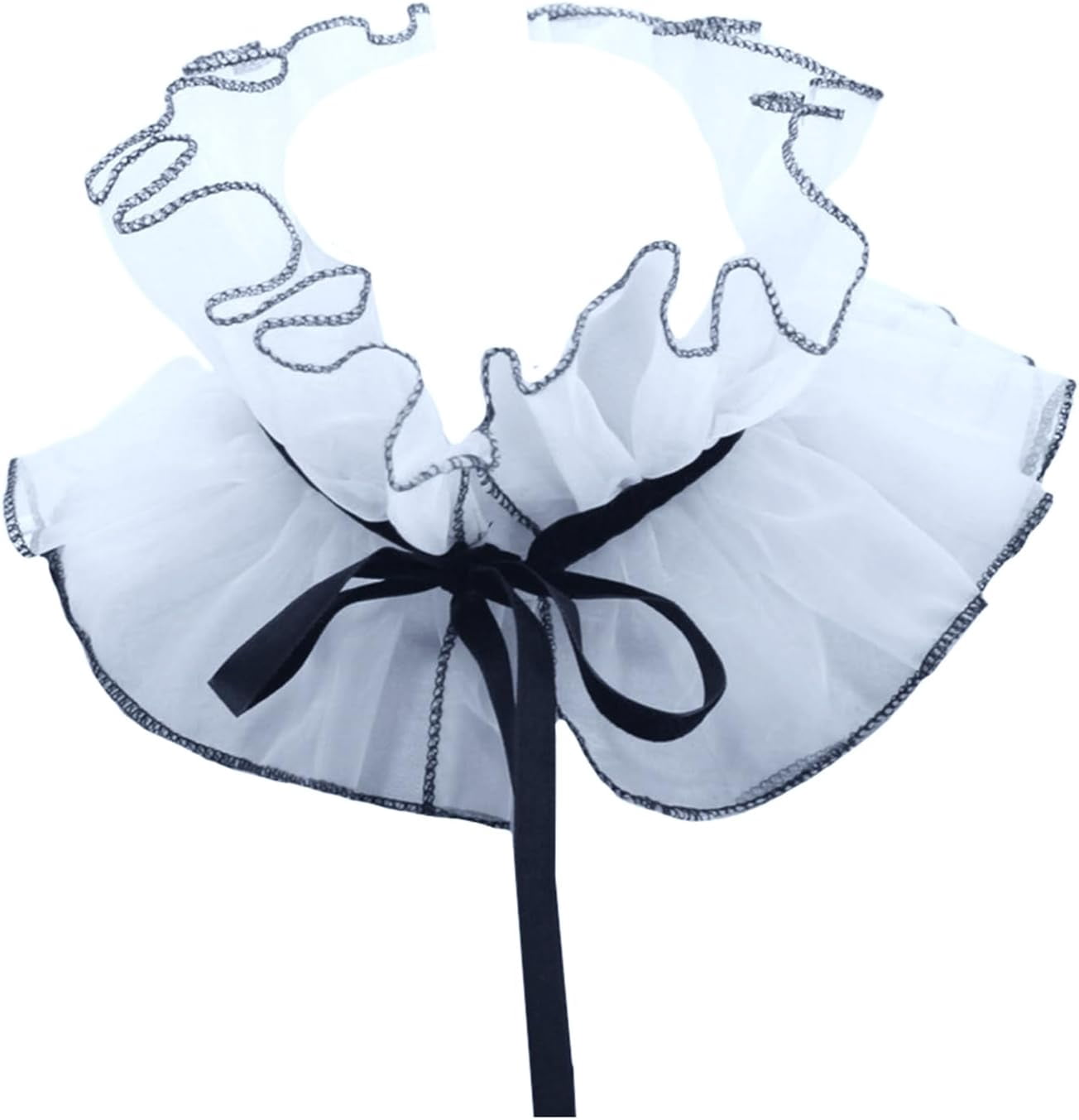 CAILDANL Vintage Organza Ruffles Stand Fake Collar for Women Girls ...