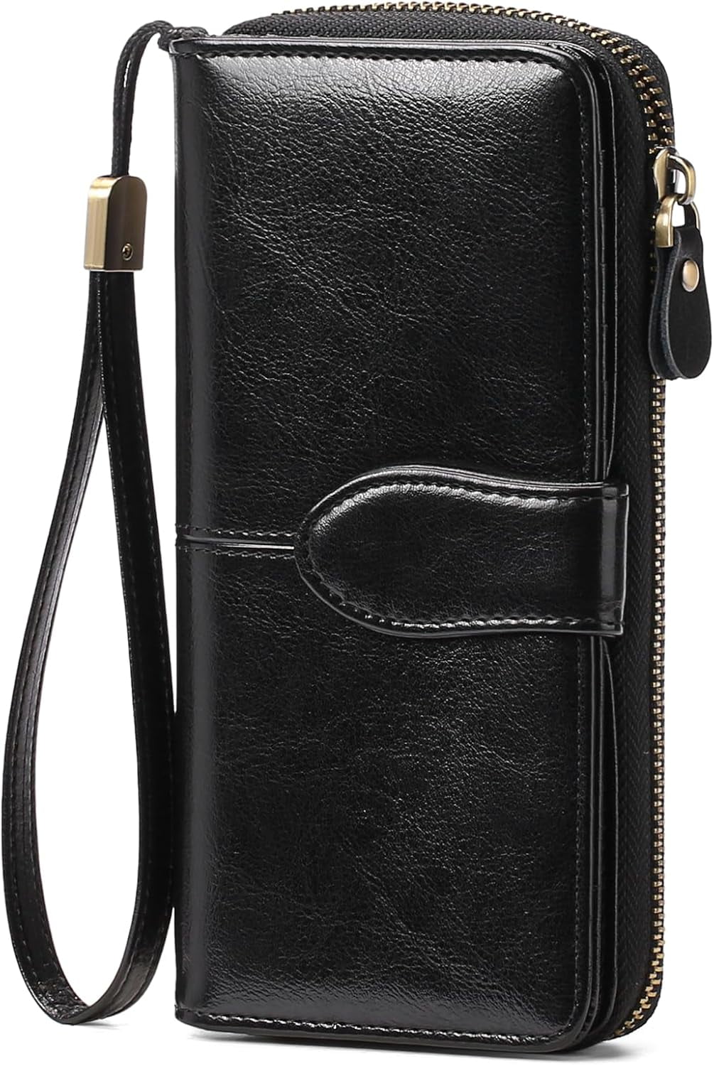 CAILDANL Wallet for Women Clutch RFID Blocking Leather Wristlet Purse ...