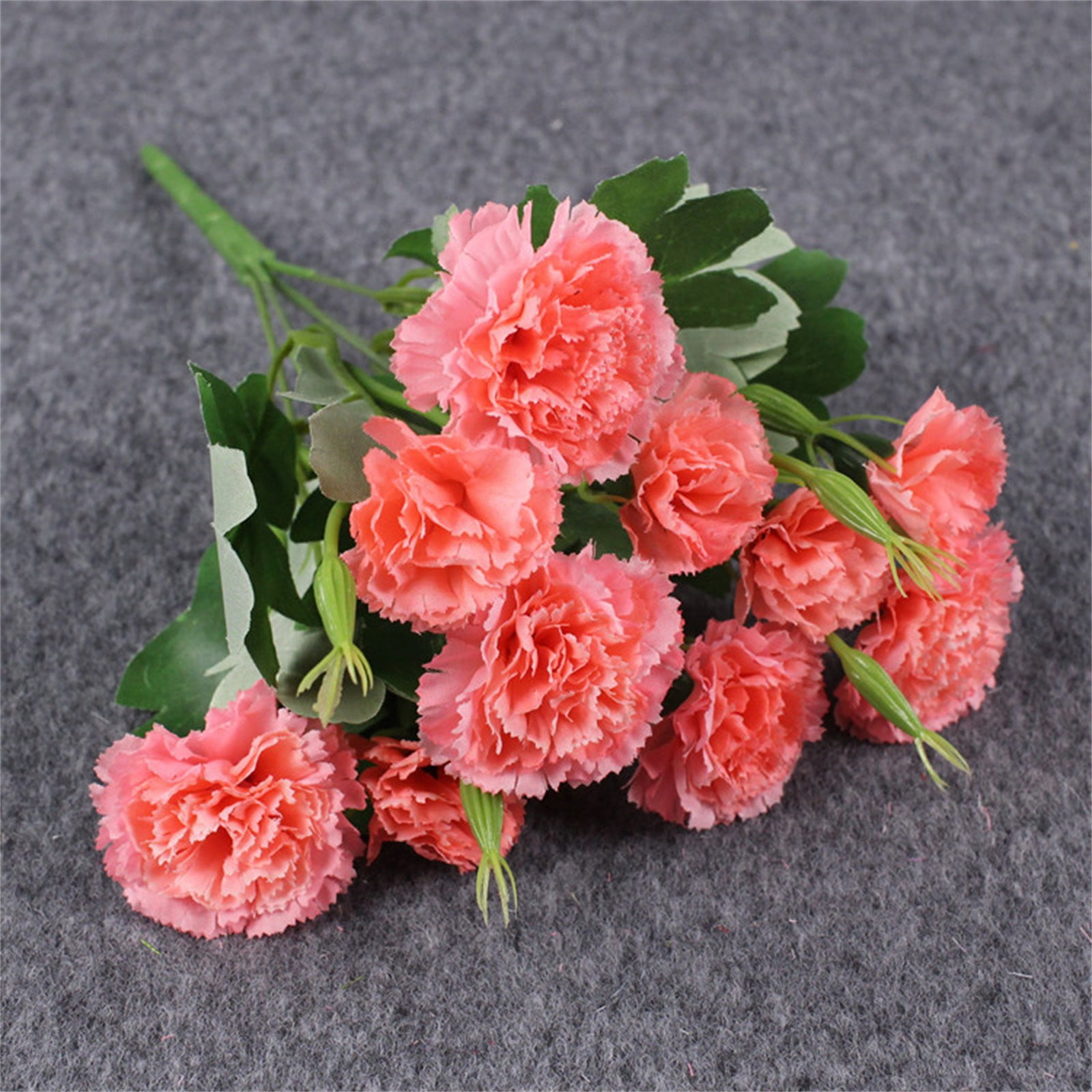 CAIMYY 10 Heads Artificial Carnation Flowers Bouquet Real Touch Silk ...
