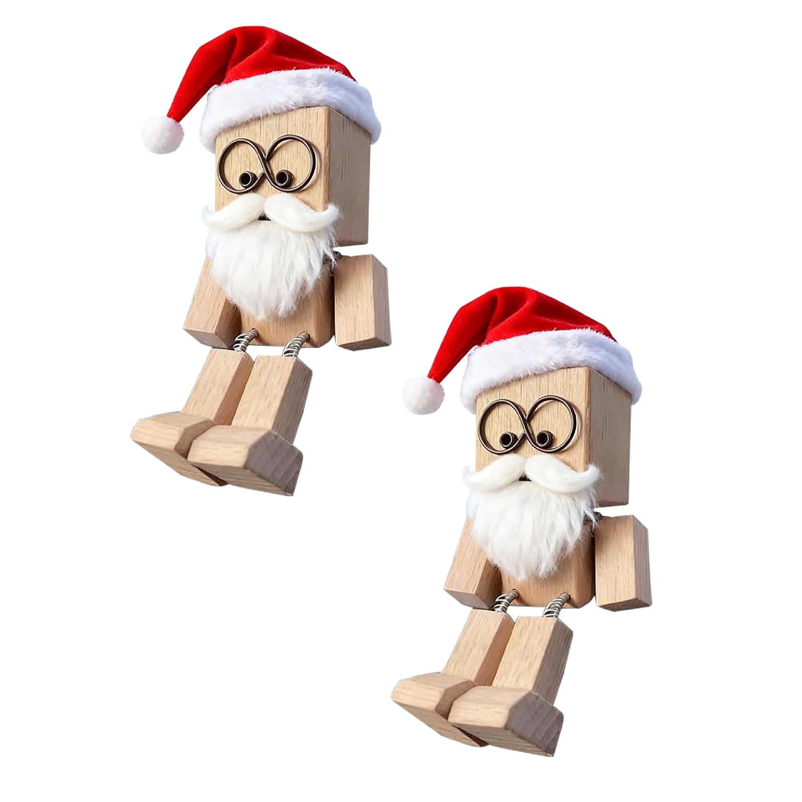 CAIMYY Christmas Wooden Wobble Figure Leg Shaking Ornament Handmade ...