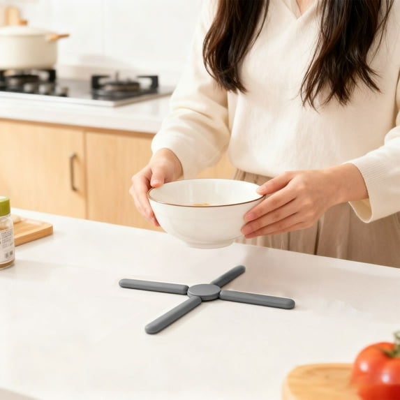 CAIMYY Foldable Silicone Trivet Mat For Hot Pots And Pans, Heat ...