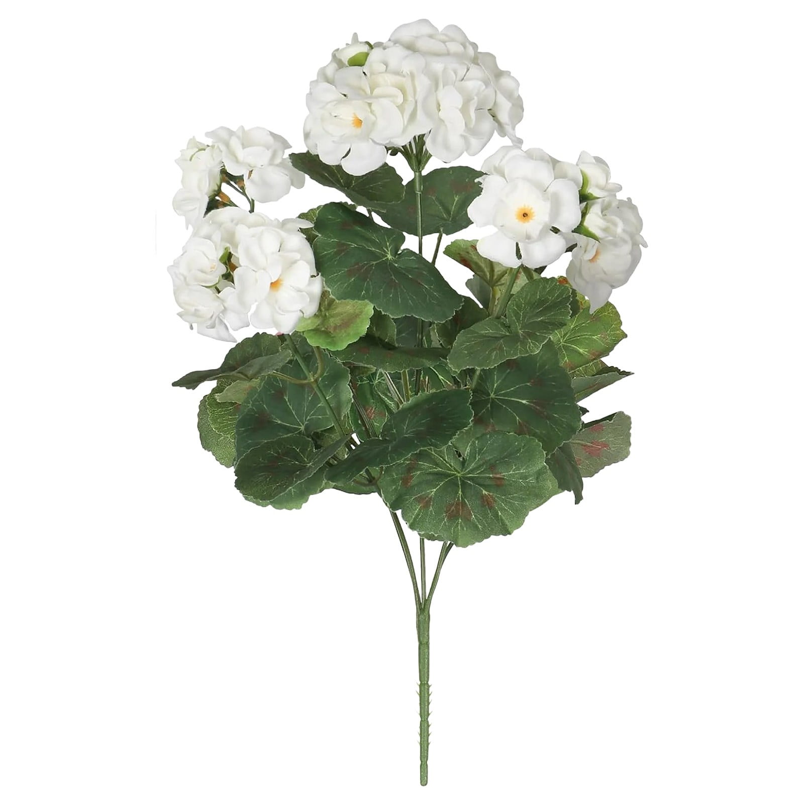 CAIMYY White Artificial Geranium Bouquet - 14'' Realistic Bridal ...